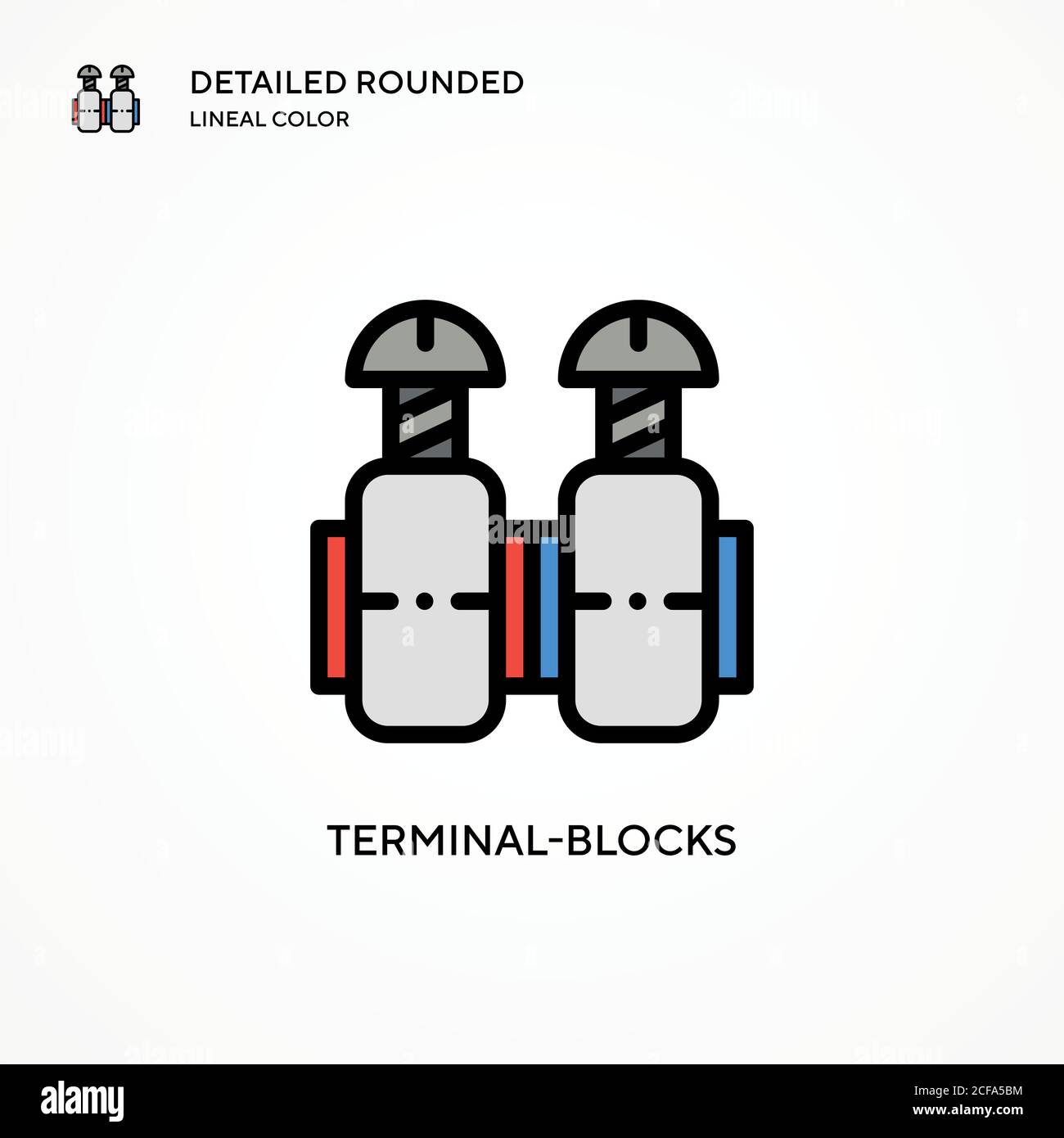 Terminal-blocks vector icon. Modern vector illustration concepts. Easy ...