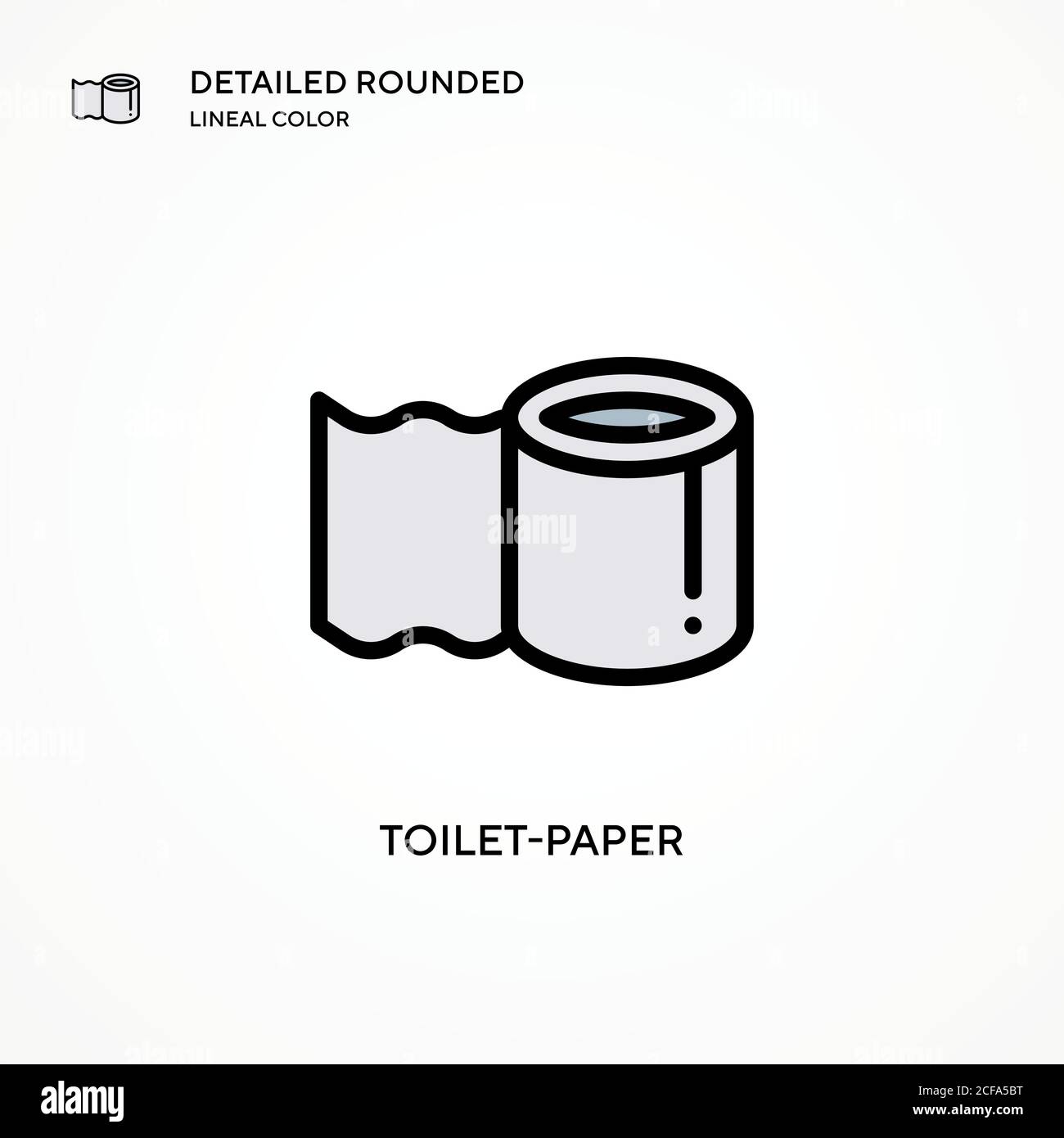 Toilet-paper vector icon. Modern vector illustration concepts. Easy to ...