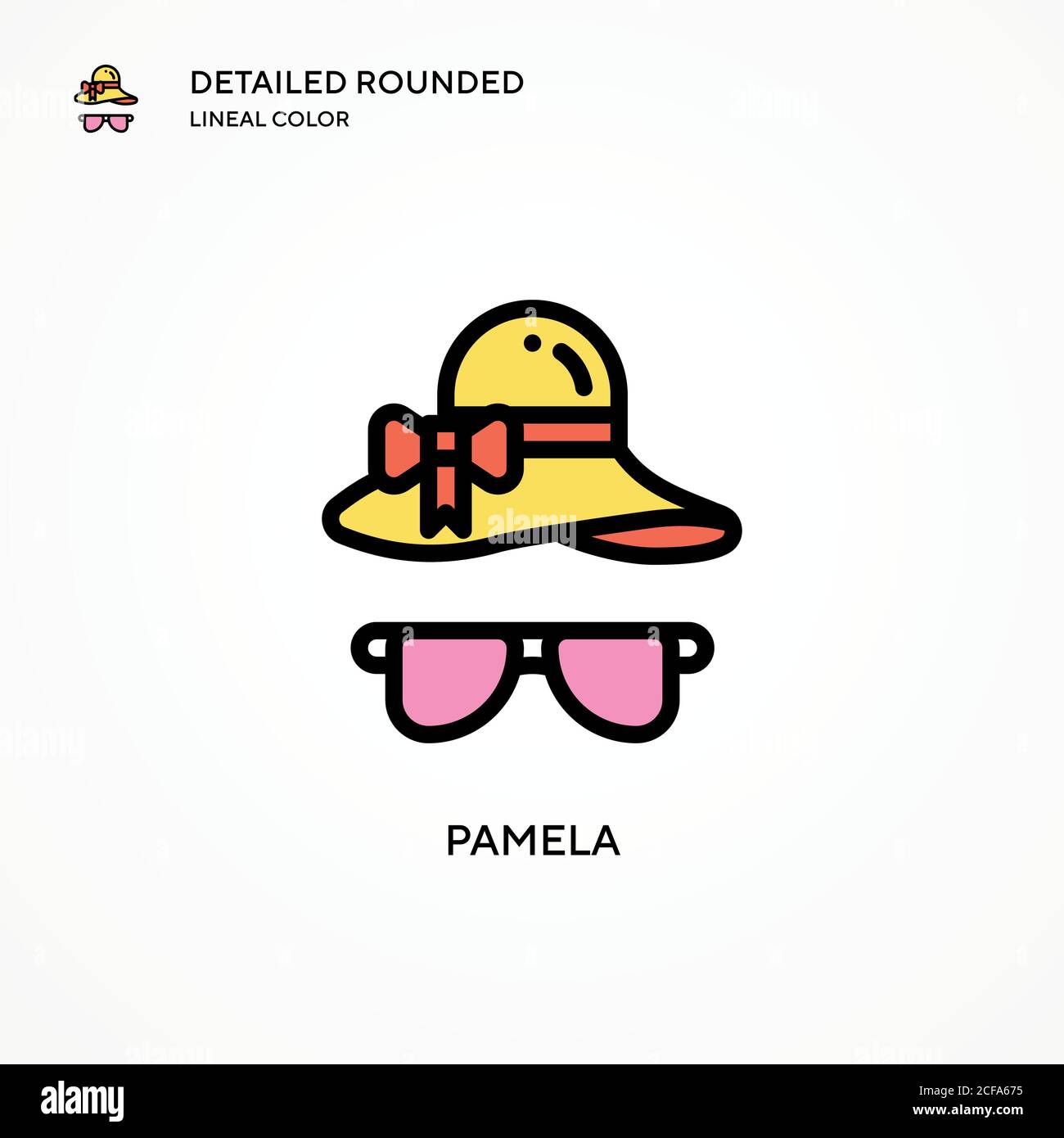 Pamela vector icon. Modern vector illustration concepts. Easy to edit ...