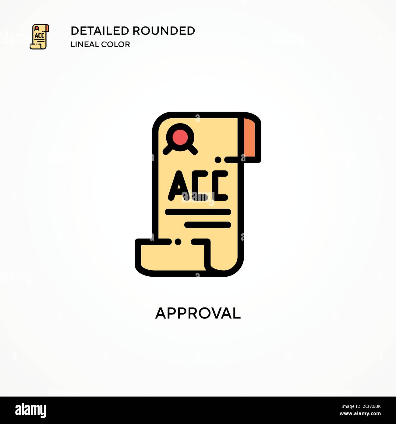 Approval vector icon. Modern vector illustration concepts. Easy to edit ...