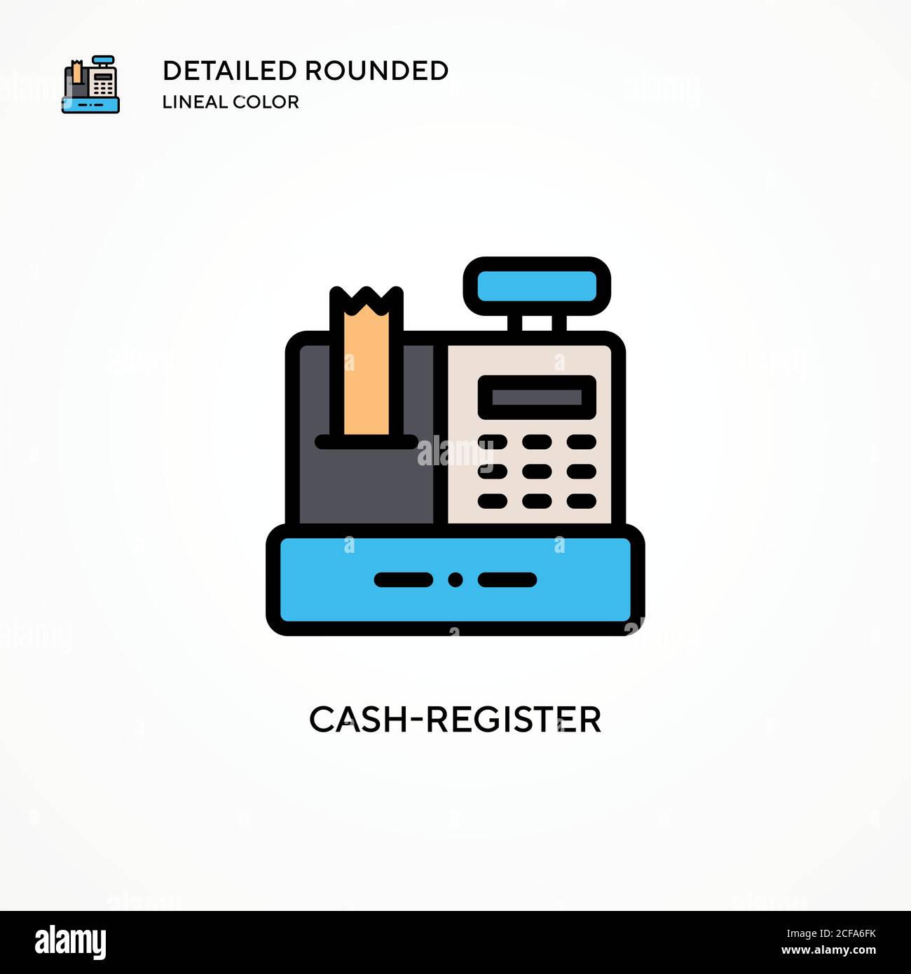 Cash-register vector icon. Modern vector illustration concepts. Easy to ...