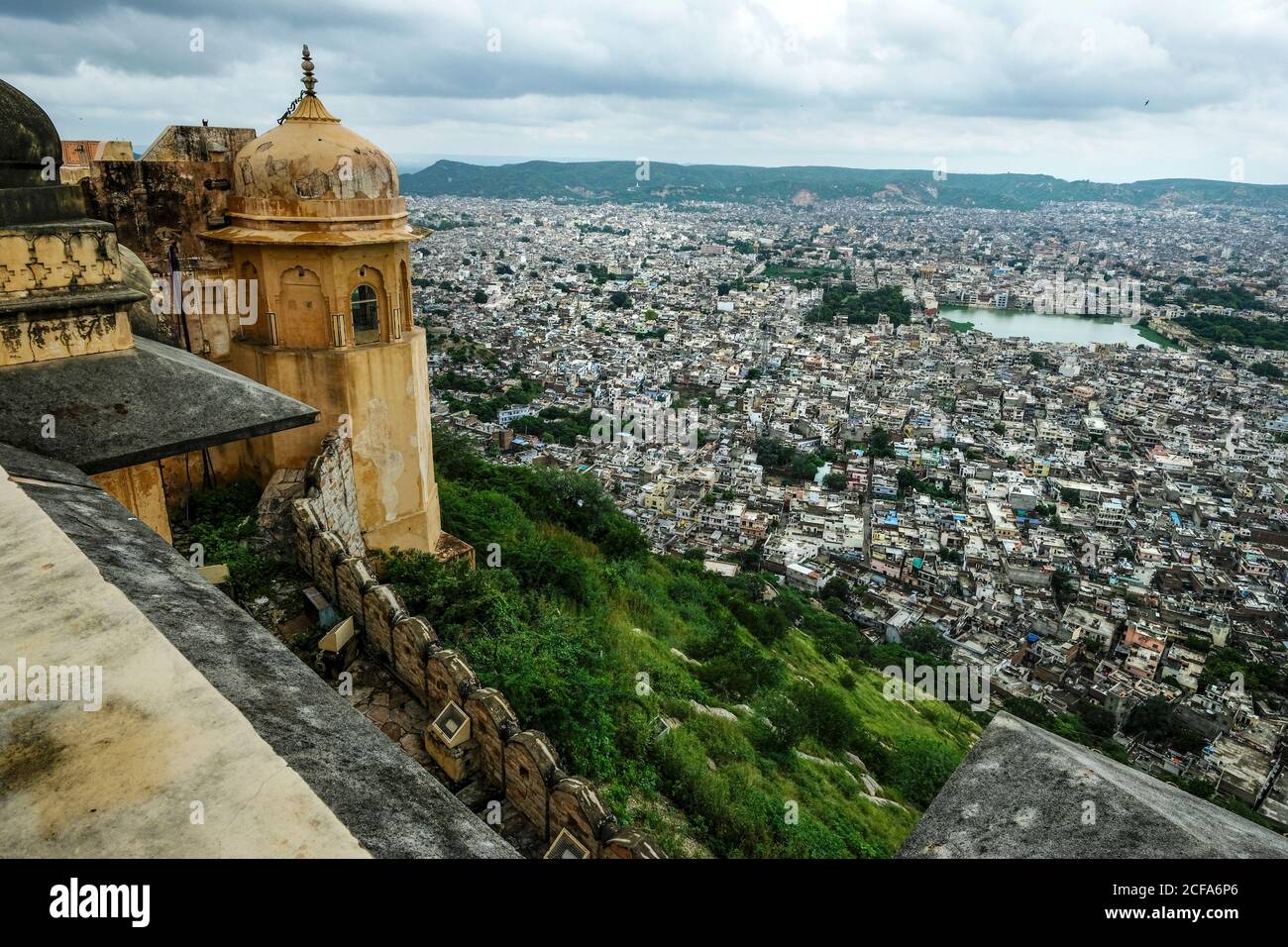 Jaipur, India - August 2020: View of the Nahargarh Fort, also known as ...