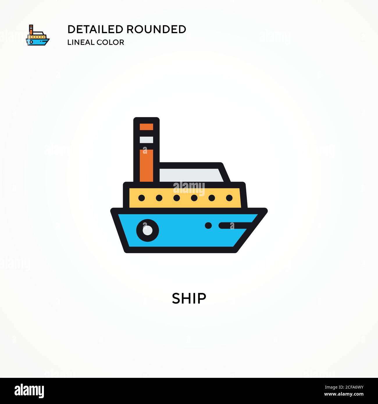 Ship vector icon. Modern vector illustration concepts. Easy to edit and ...