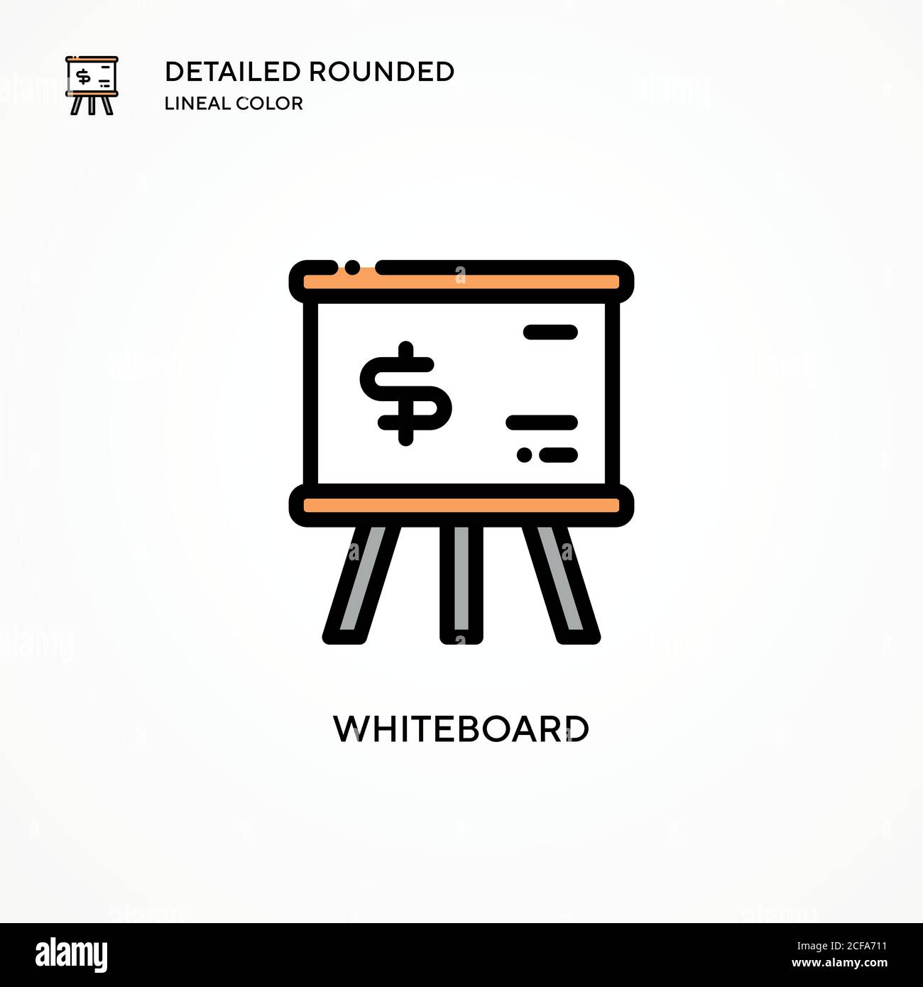 Whiteboard vector icon. Modern vector illustration concepts. Easy to ...