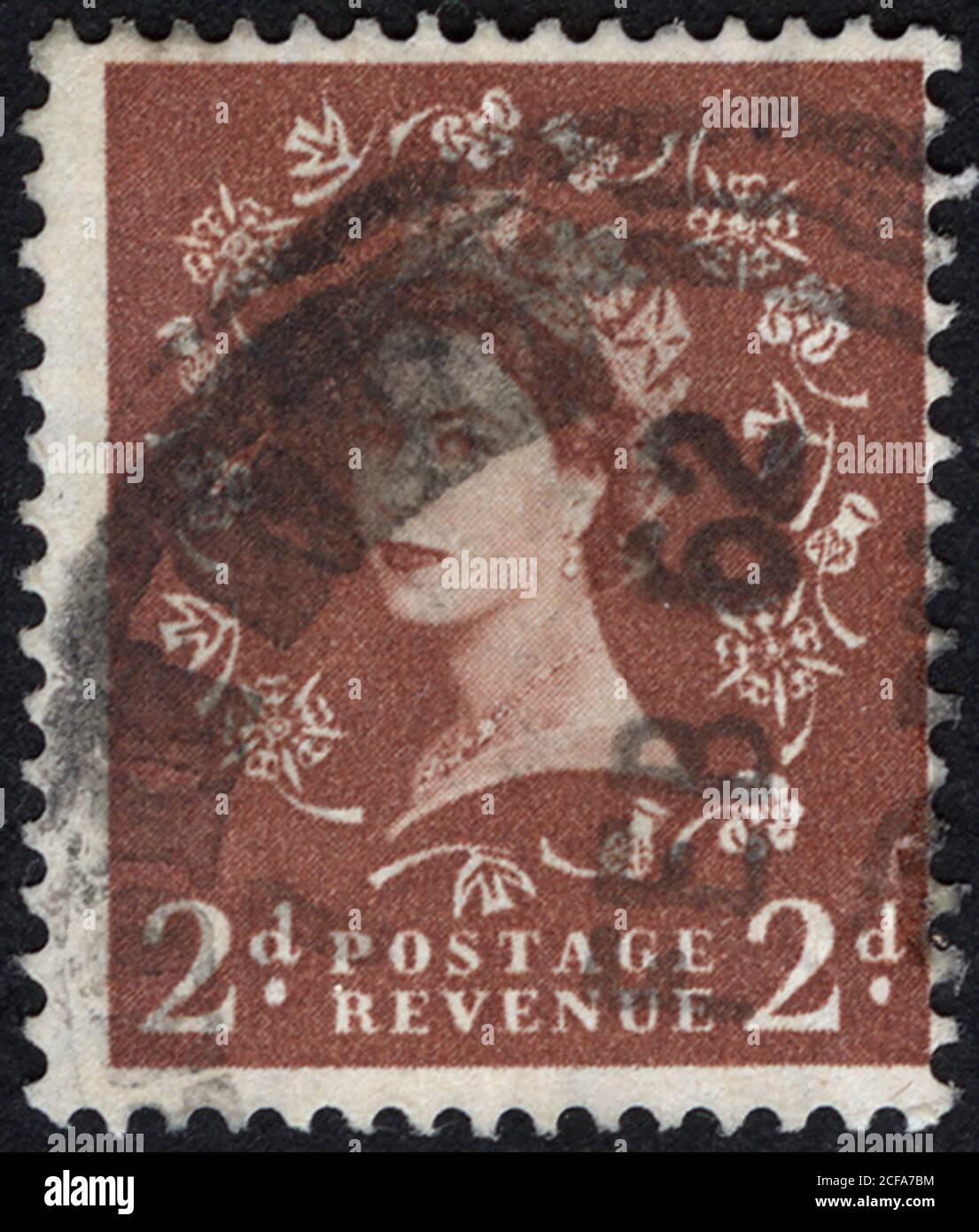 Postage stamps of the England. Stamp printed in the England. Stamp ...