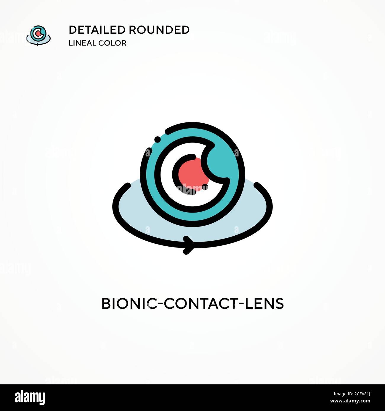 Bionic-contact-lens vector icon. Modern vector illustration concepts. Easy to edit and customize ...