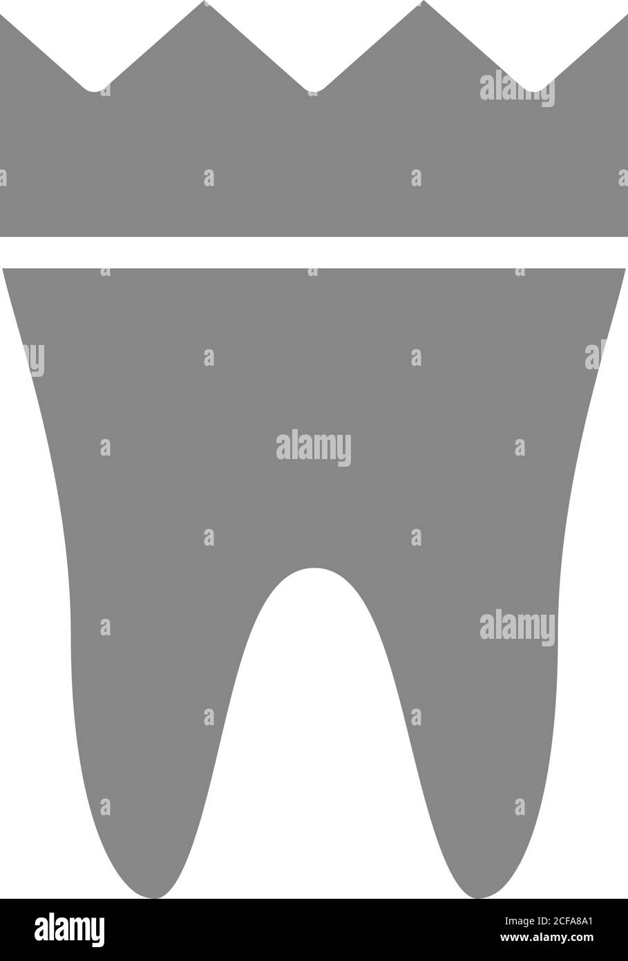 Tooth with crown gray icon. Dental crown symbol Stock Vector Image ...
