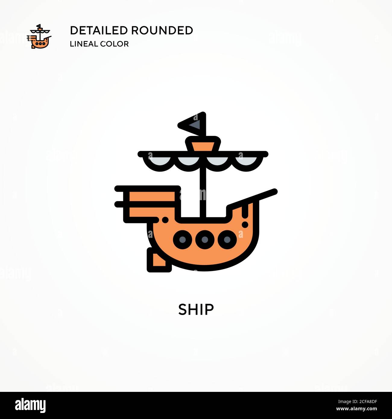 Ship vector icon. Modern vector illustration concepts. Easy to edit and ...