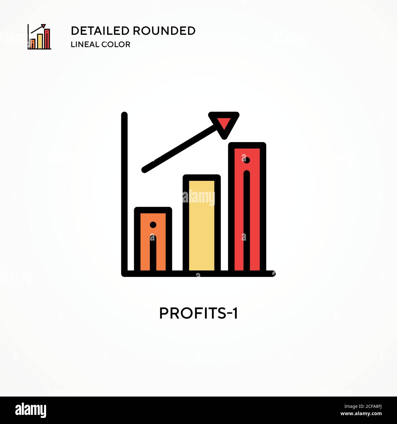Profits-1 vector icon. Modern vector illustration concepts. Easy to ...
