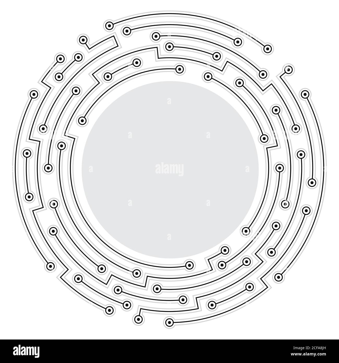Abstract technology round frame Stock Vector Image & Art - Alamy