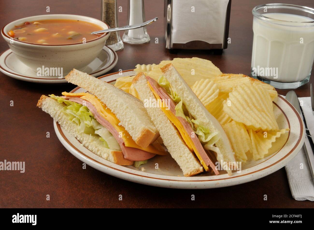 Bologna and cheese sandwich hi-res stock photography and images - Alamy