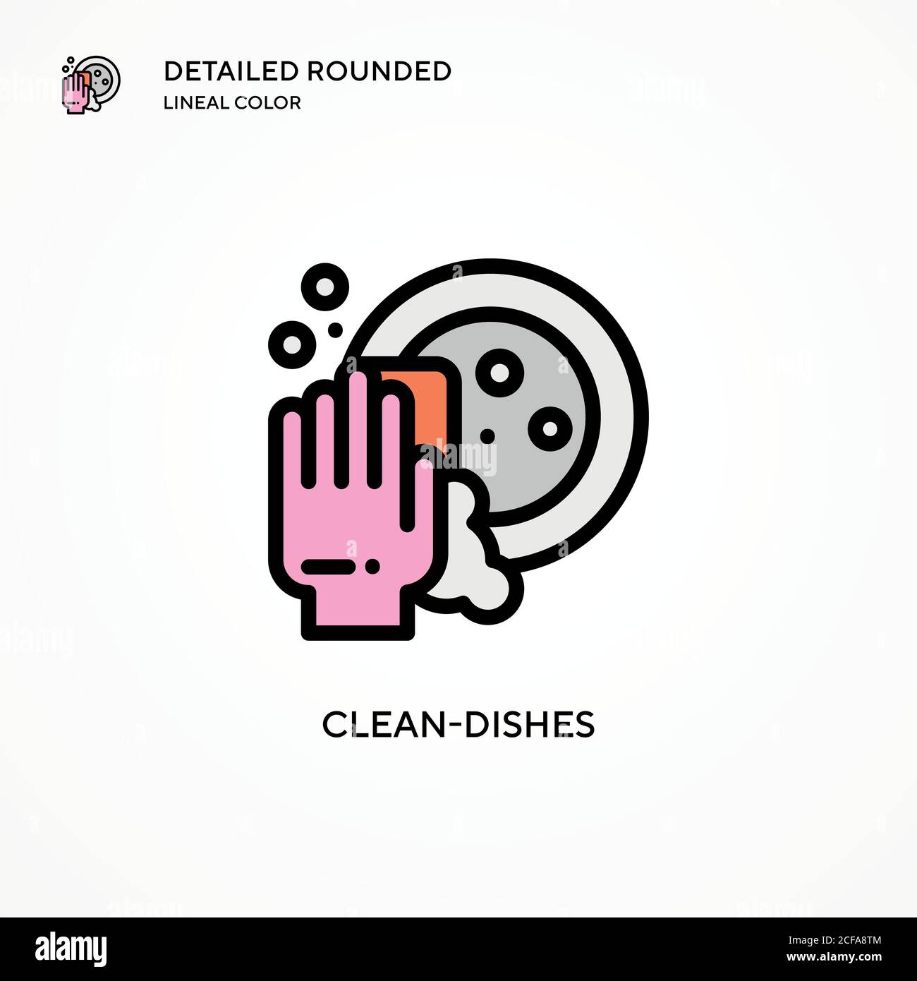 Clean-dishes vector icon. Modern vector illustration concepts. Easy to ...