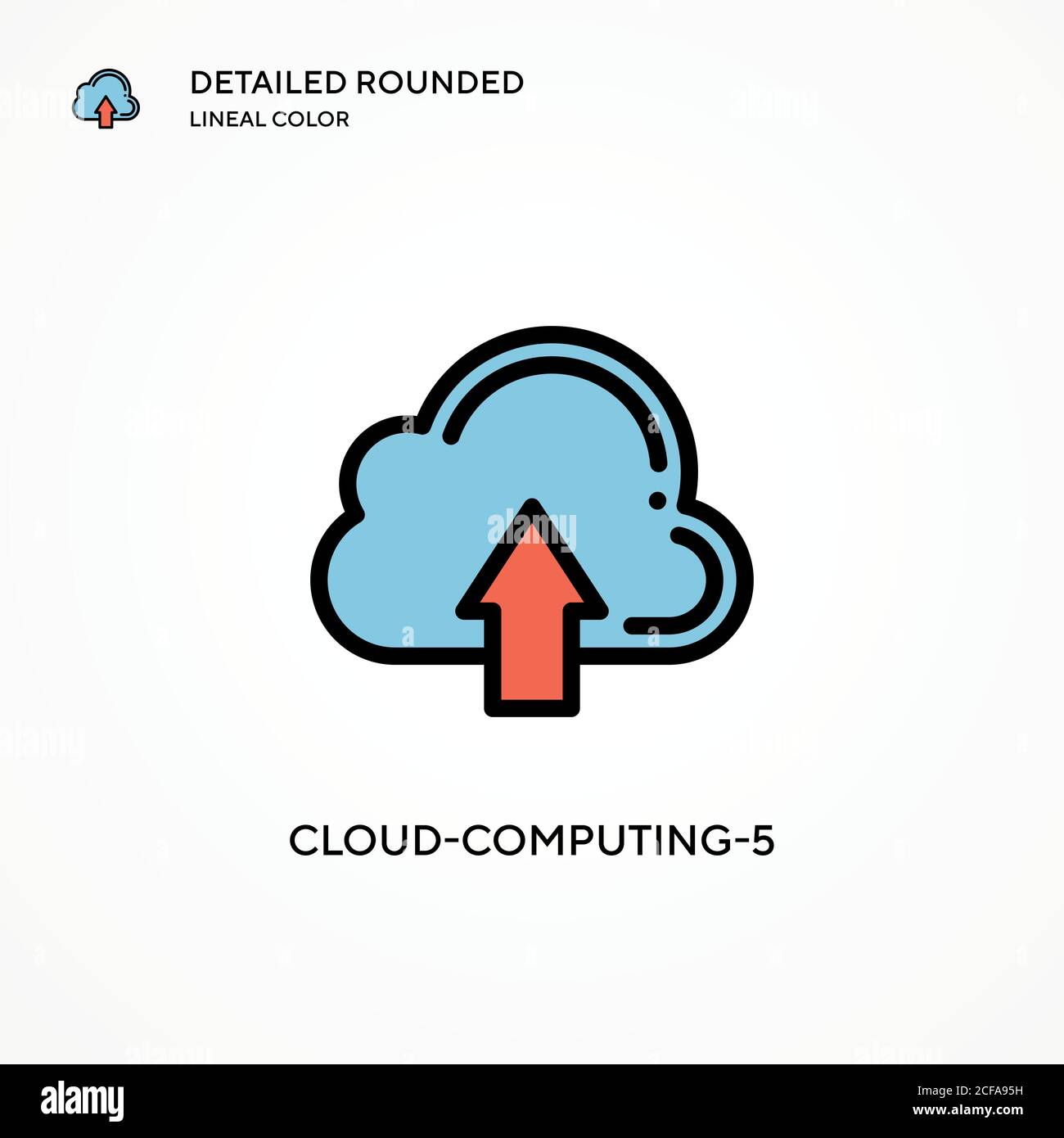 Cloud-computing-5 vector icon. Modern vector illustration concepts ...