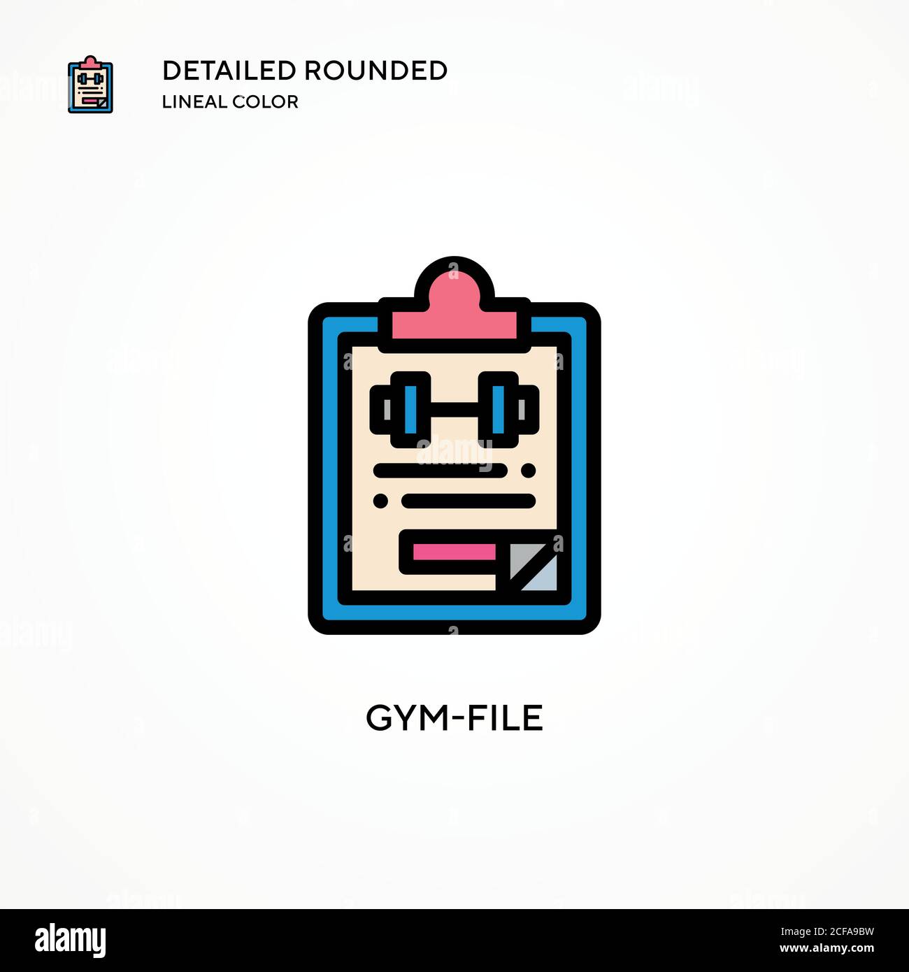 Gym-file vector icon. Modern vector illustration concepts. Easy to edit ...