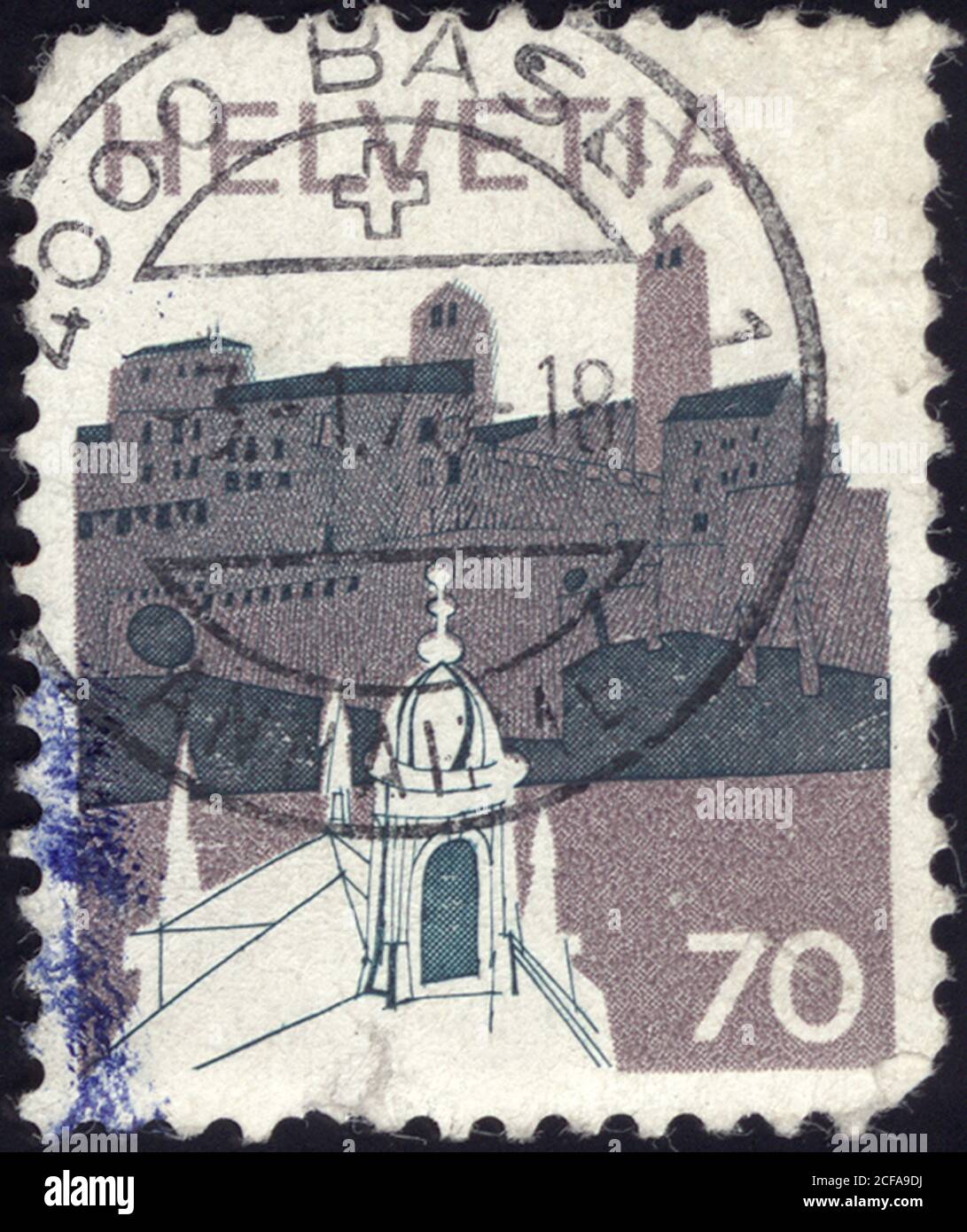 Postage stamps of the Swiss. Stamp printed in the Swiss. Stamp printed ...