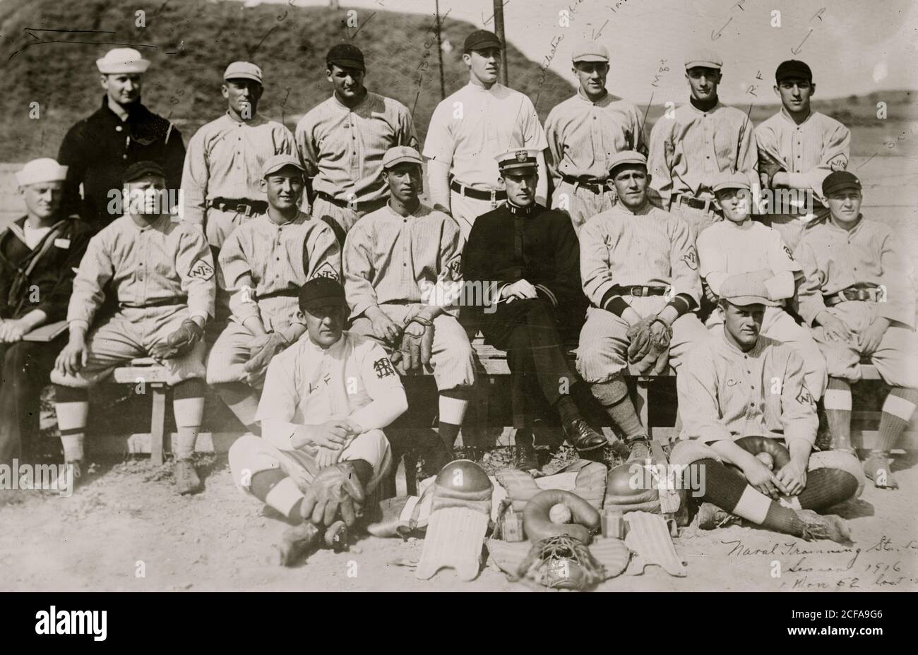 Naval Training School Baseball Team Stock Photo - Alamy