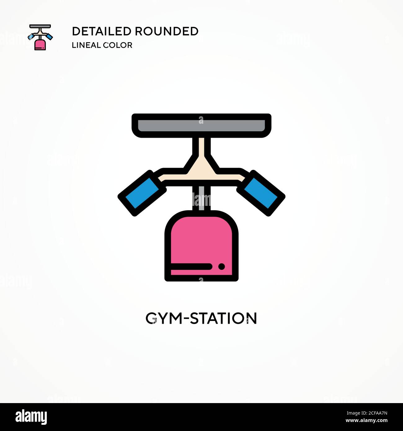 Gym-station vector icon. Modern vector illustration concepts. Easy to ...