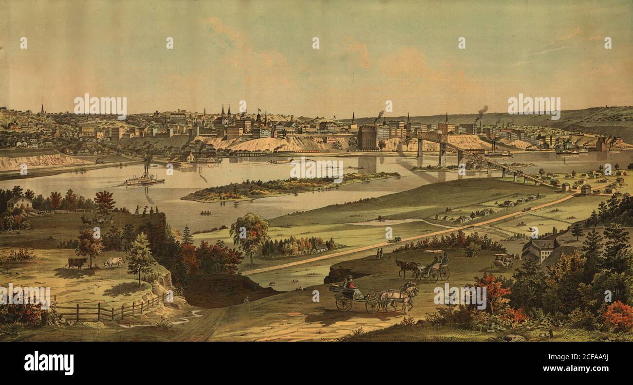 St. Paul, Minnesota 1874 Stock Photo - Alamy