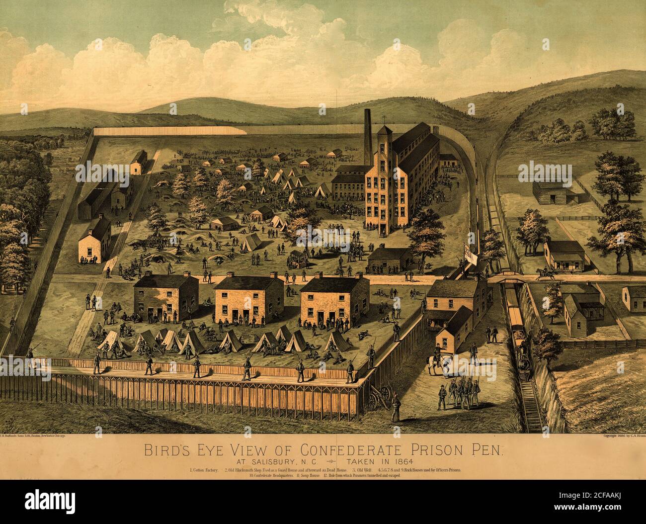 Confederate Prison Pen 1864 Stock Photo - Alamy