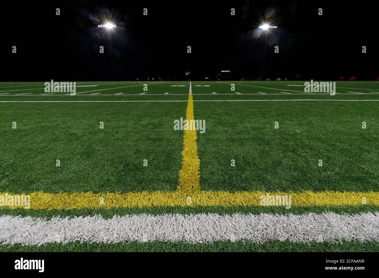 American football and goal at night hi-res stock photography and images ...