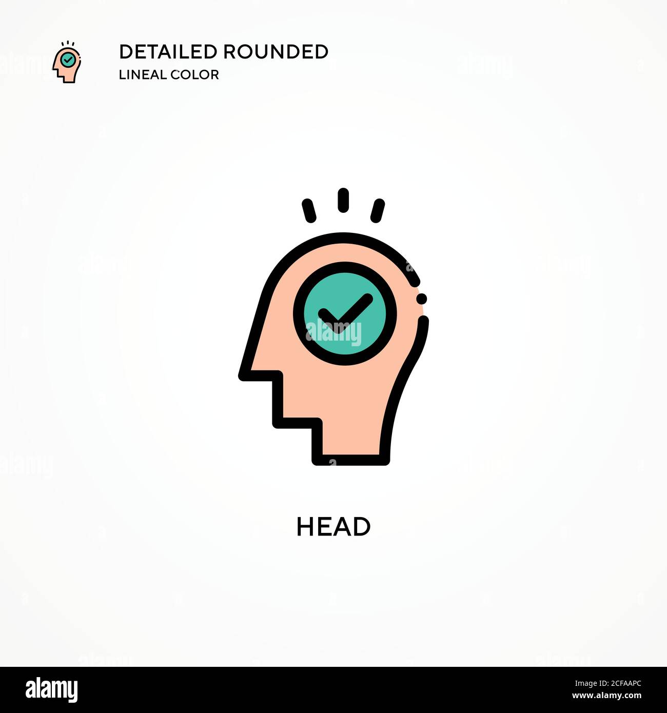 Head vector icon. Modern vector illustration concepts. Easy to edit and ...