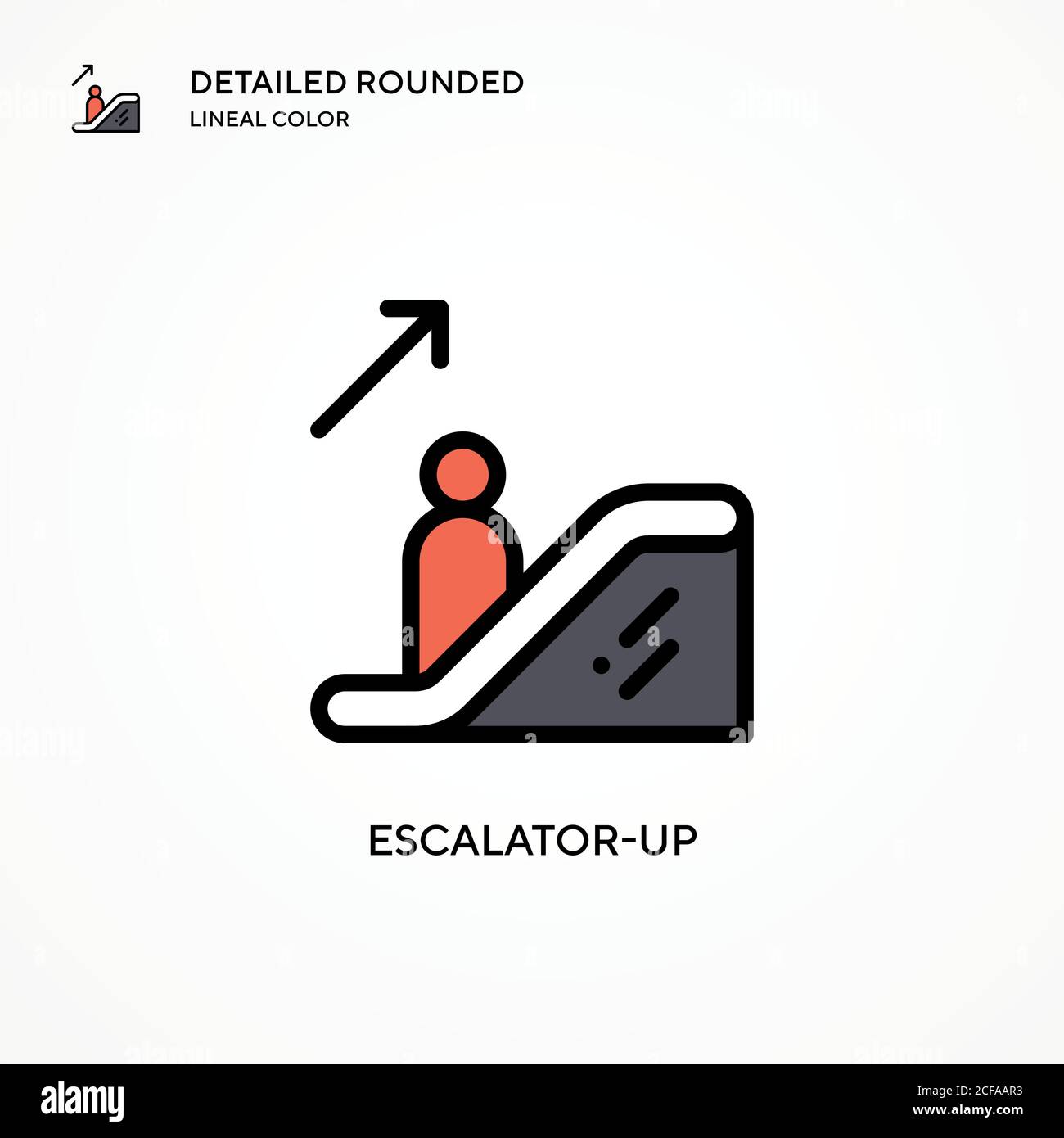 Escalator-up vector icon. Modern vector illustration concepts. Easy to edit and customize Stock ...