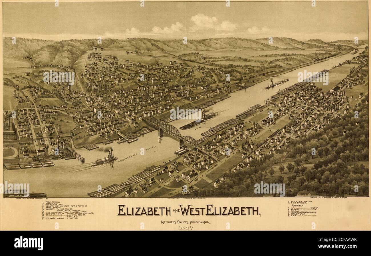 Elizabeth & West Elizabeth Pennsylvania Stock Photo - Alamy