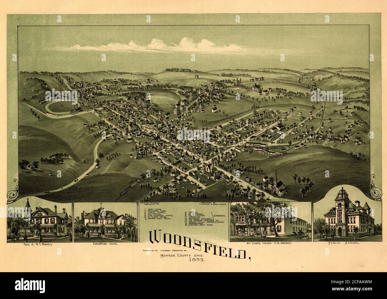 Woodsfield, Ohio 1899 Stock Photo - Alamy