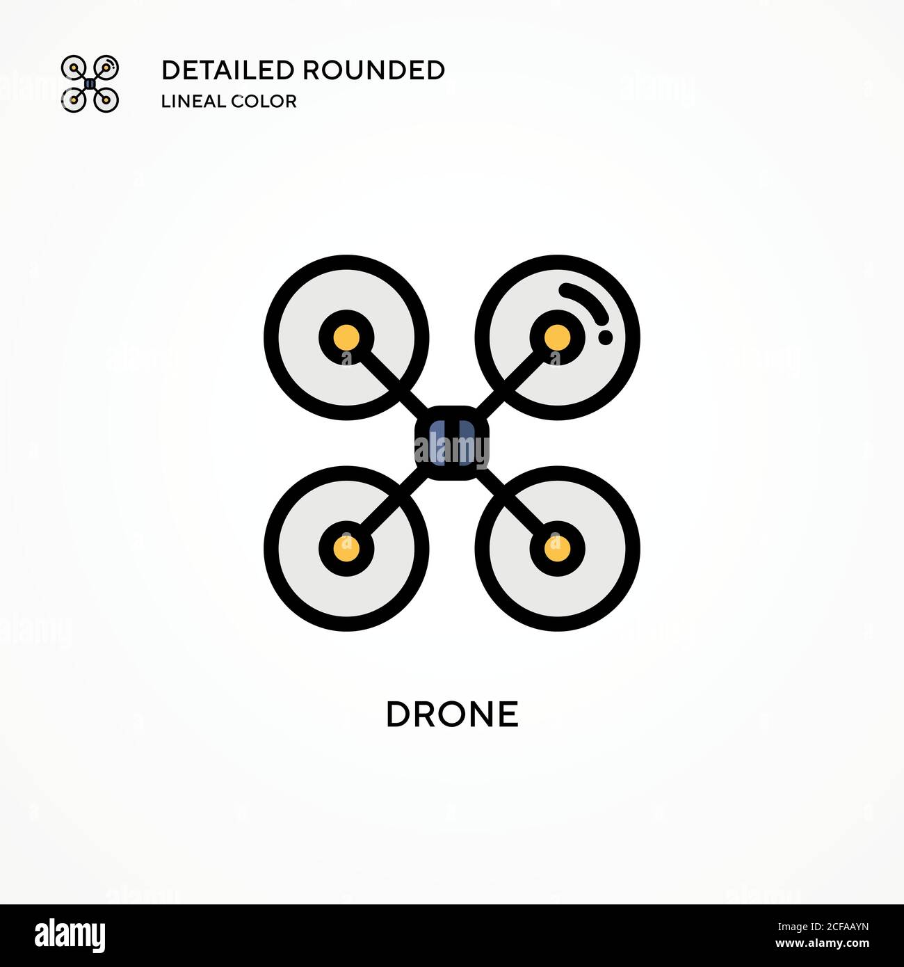 Drone vector icon. Modern vector illustration concepts. Easy to edit ...