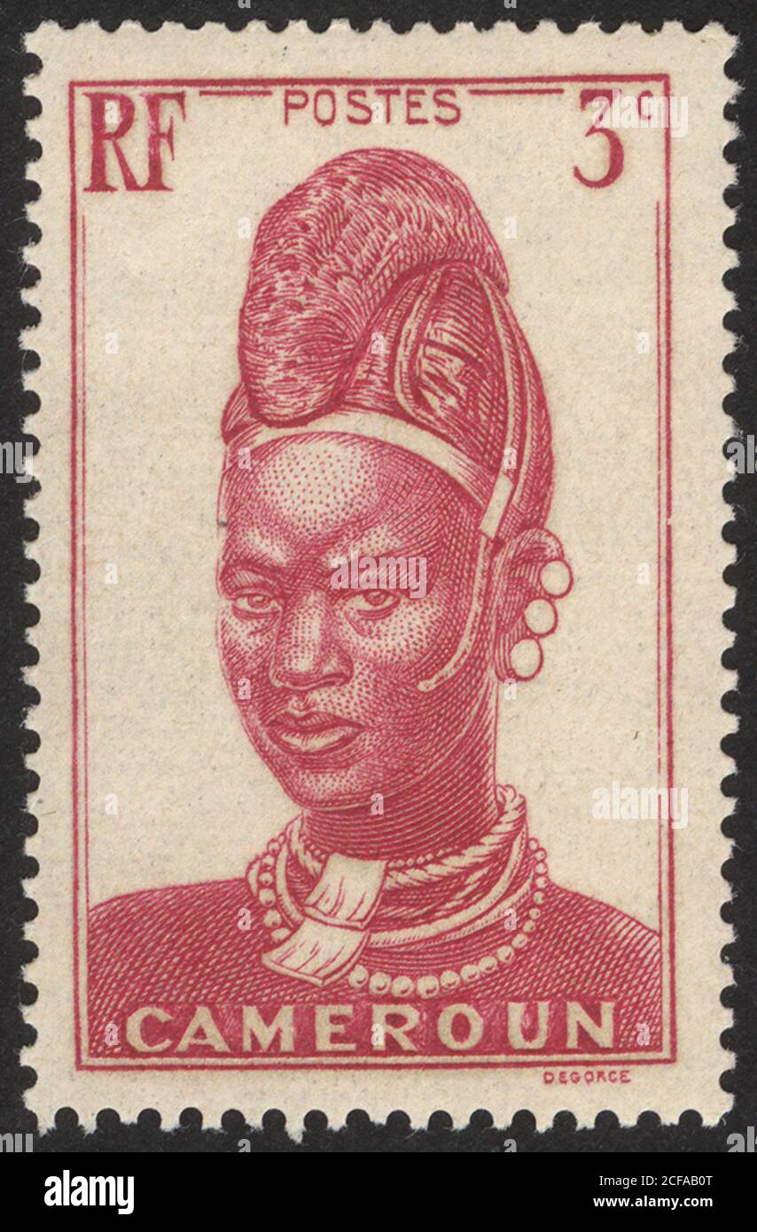 Postage stamps of the Cameroun. Stamp printed in the Cameroun. Stamp printed by Cameroun Stock ...