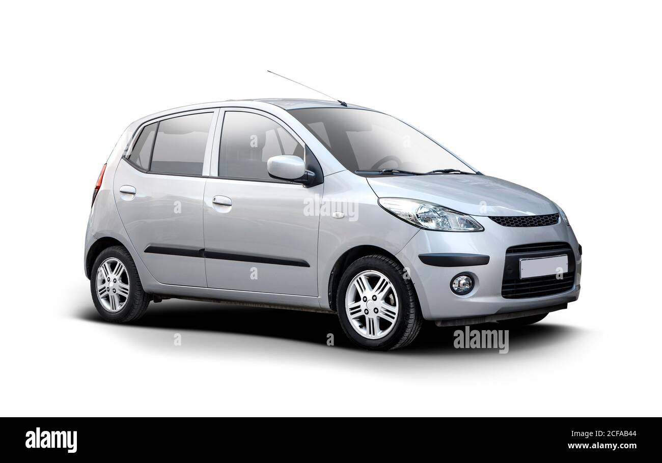 Small hatchback city car side view isolated on white Small hatchback ...