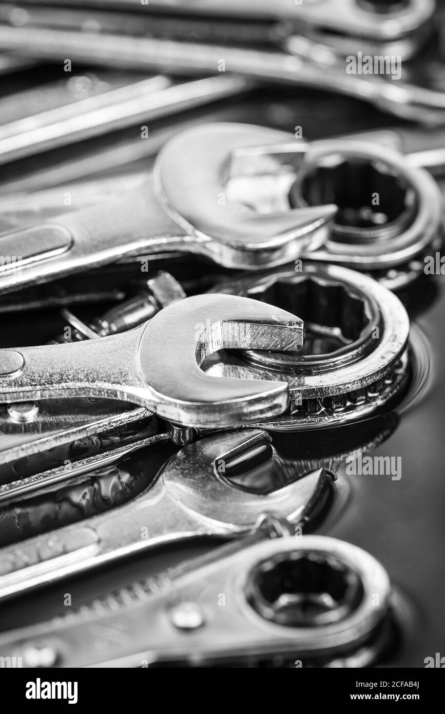 Vintage auto mechanic tools hi-res stock photography and images - Alamy