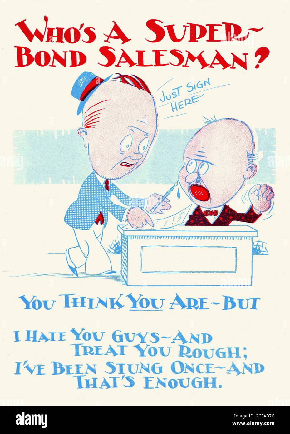 Who's A Super-Bond Salesman Stock Photo - Alamy