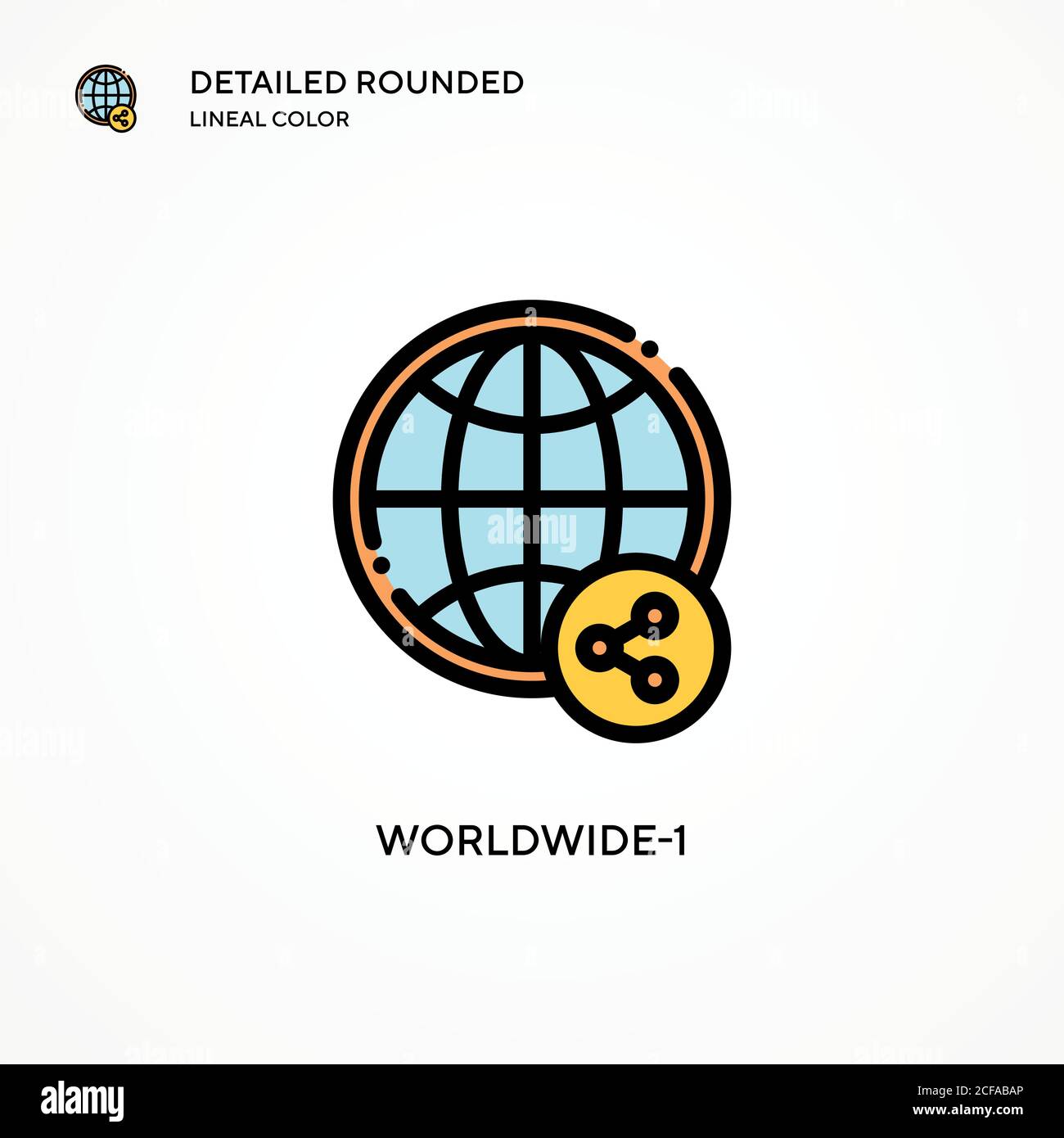 Worldwide-1 vector icon. Modern vector illustration concepts. Easy to ...