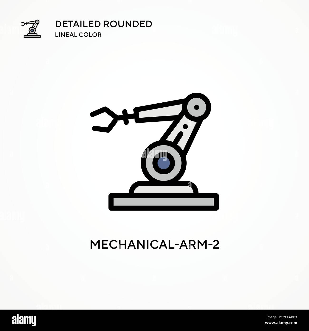 Mechanical-arm-2 vector icon. Modern vector illustration concepts. Easy ...