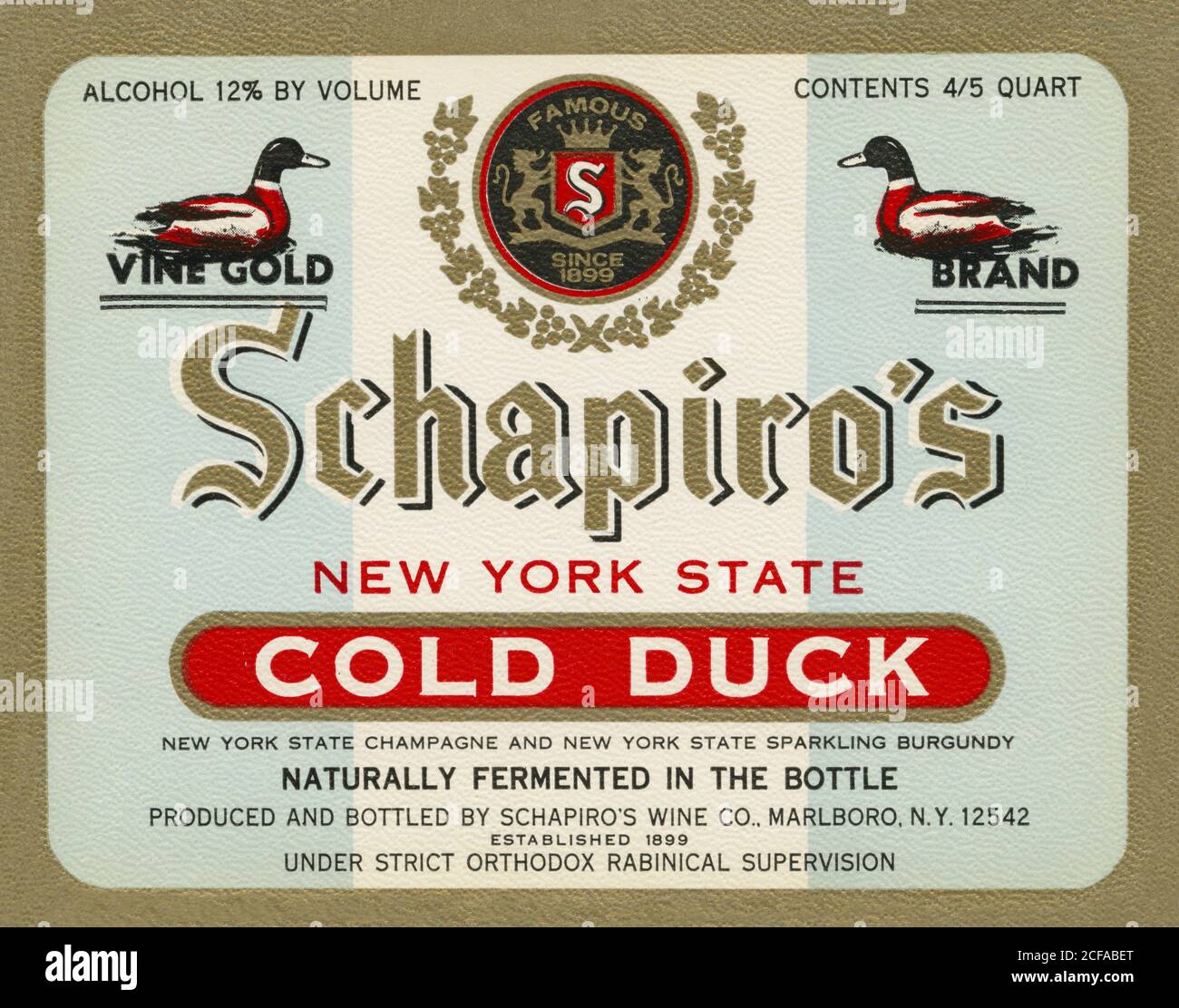 Schapiro's New York State Cold Duck Stock Photo - Alamy