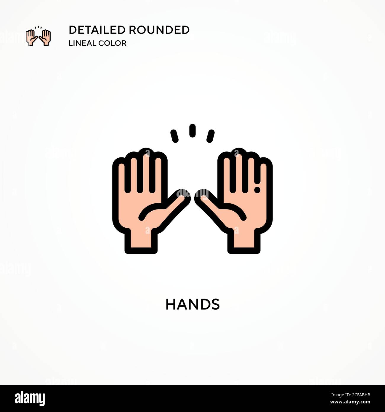 Hands vector icon. Modern vector illustration concepts. Easy to edit ...