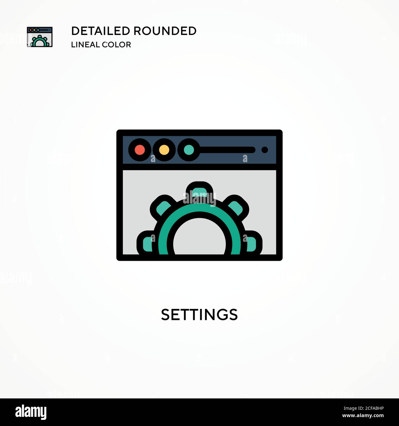 Settings vector icon. Modern vector illustration concepts. Easy to edit ...