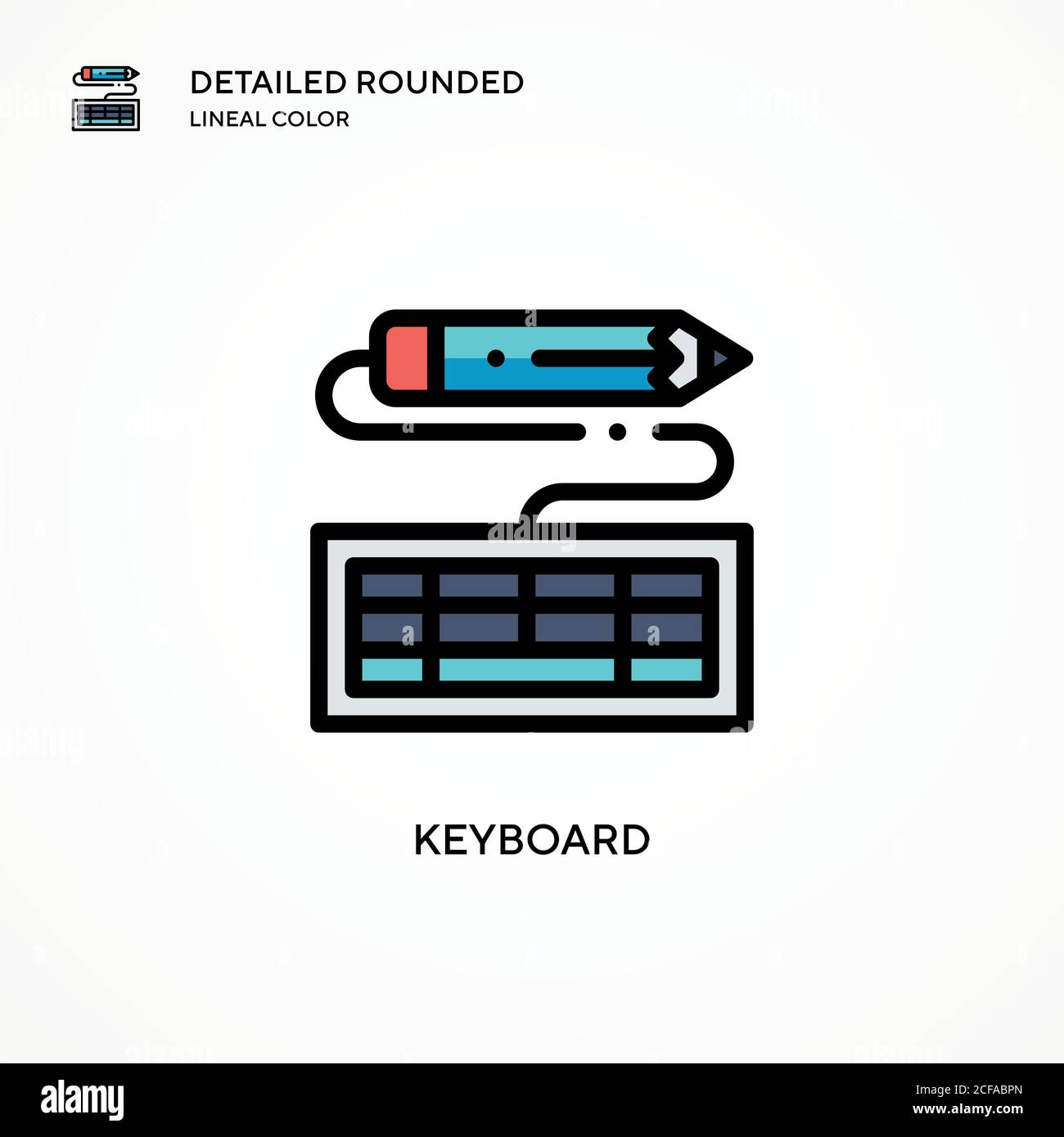 Keyboard vector icon. Modern vector illustration concepts. Easy to edit ...
