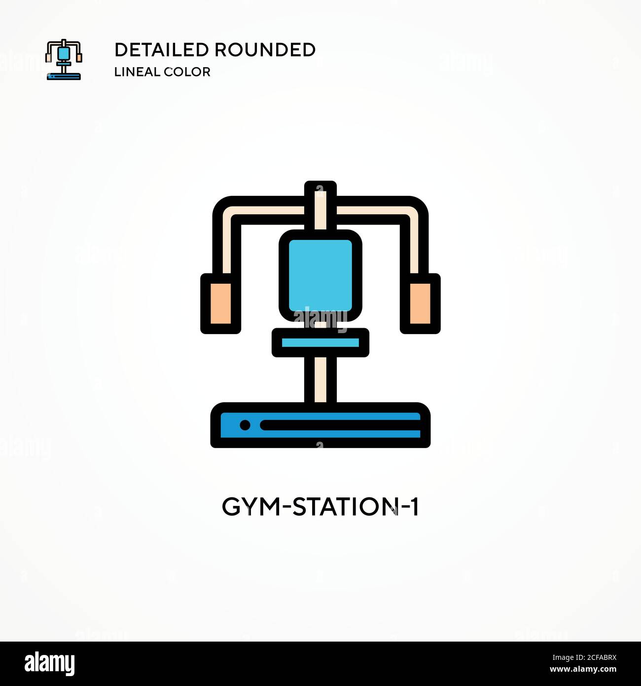 Gym-station-1 vector icon. Modern vector illustration concepts. Easy to ...