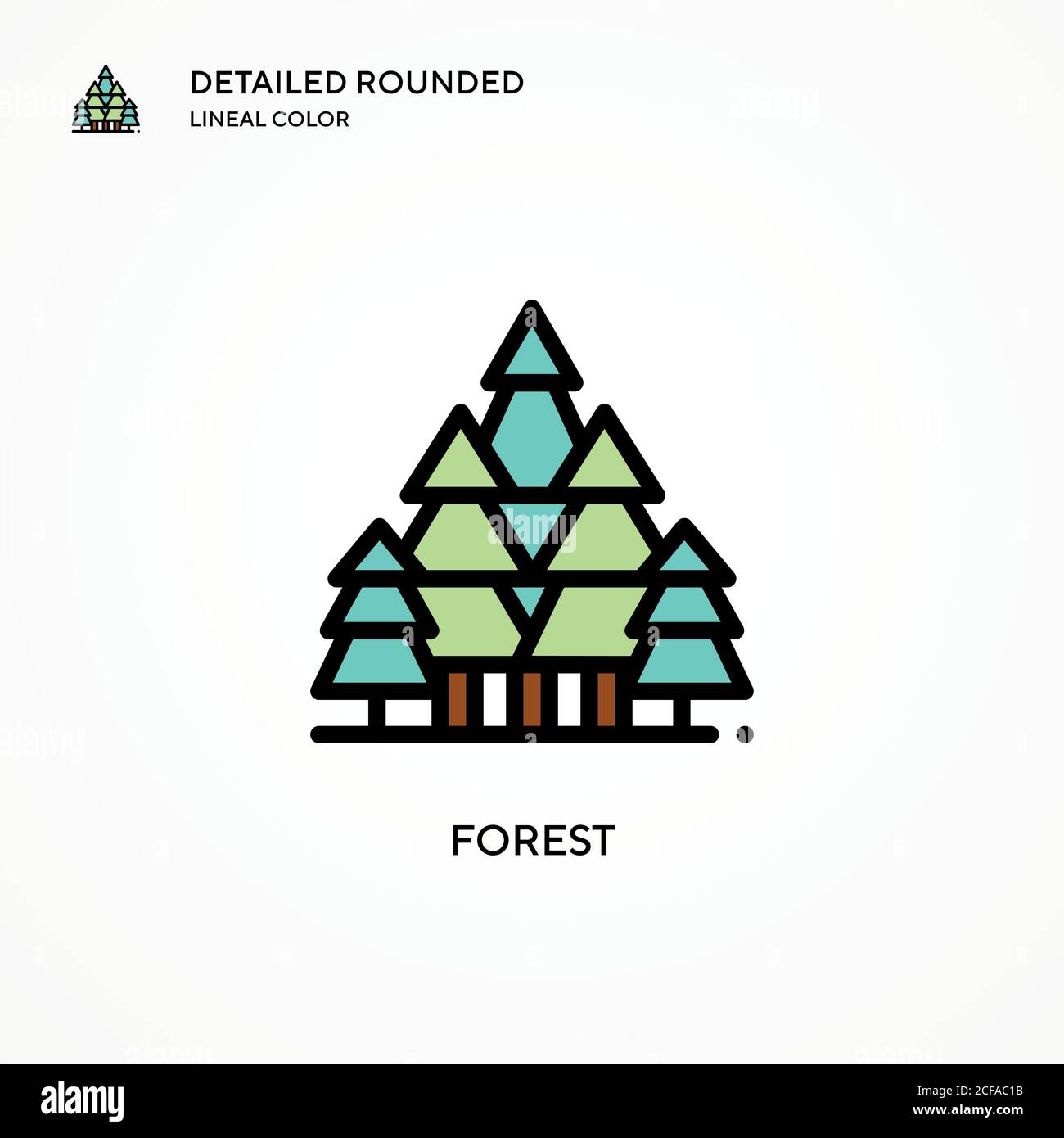 Forest vector icon. Modern vector illustration concepts. Easy to edit ...