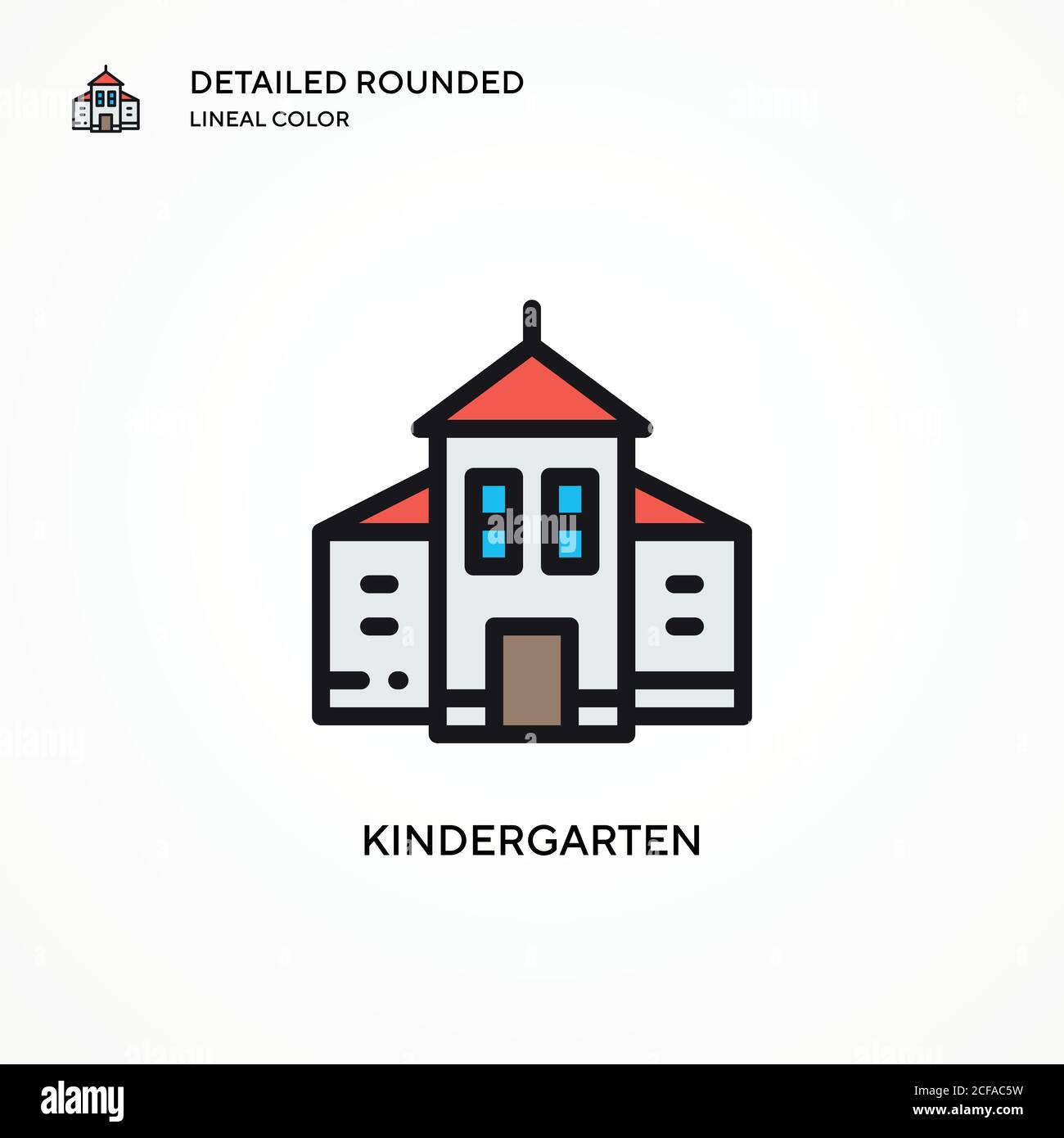 Kindergarten vector icon. Modern vector illustration concepts. Easy to ...