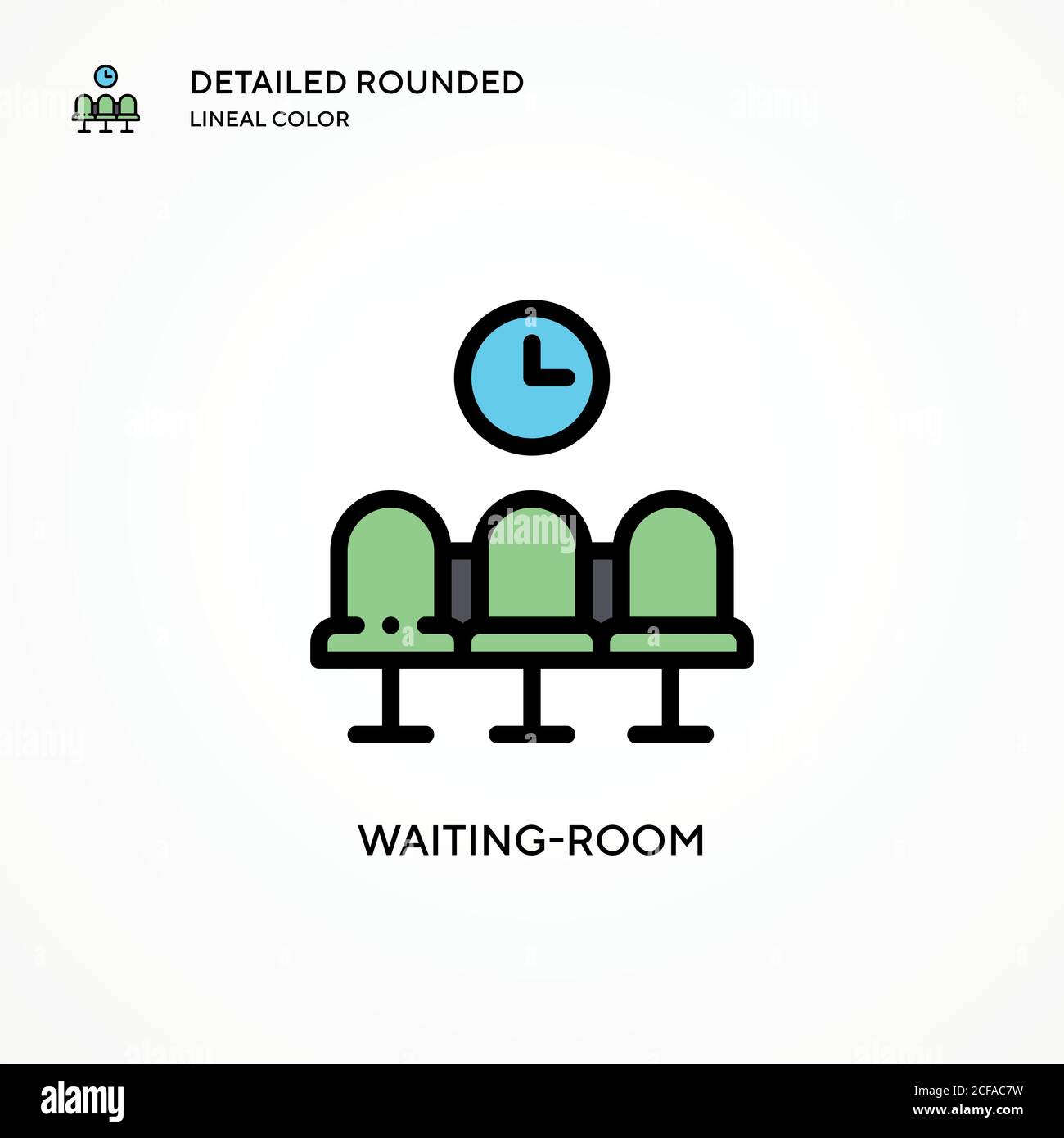 Waiting-room vector icon. Modern vector illustration concepts. Easy to edit and customize Stock ...