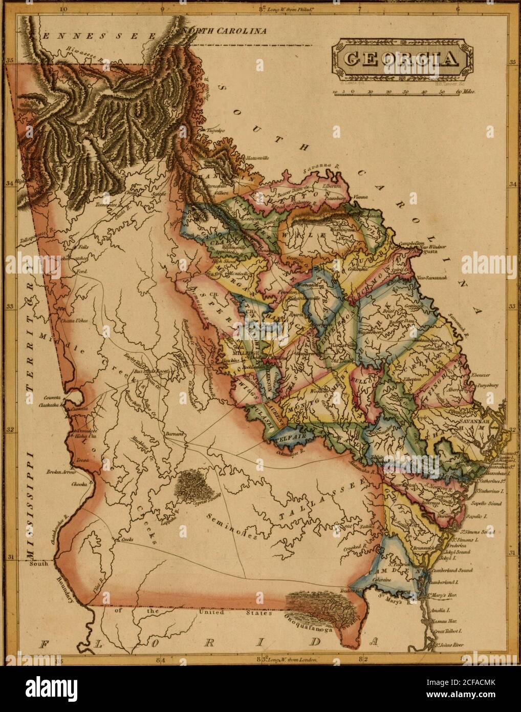 Georgia maps hi-res stock photography and images - Alamy