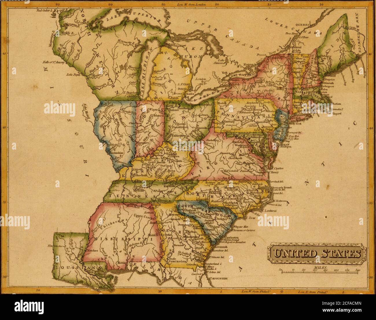 States maps hi-res stock photography and images - Alamy