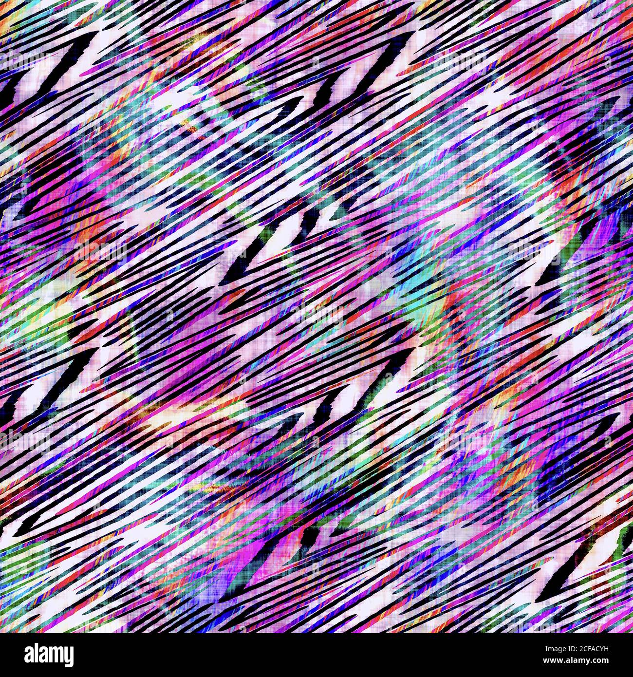 Blurry rainbow glitch camo texture background. Irregular bleeding ...