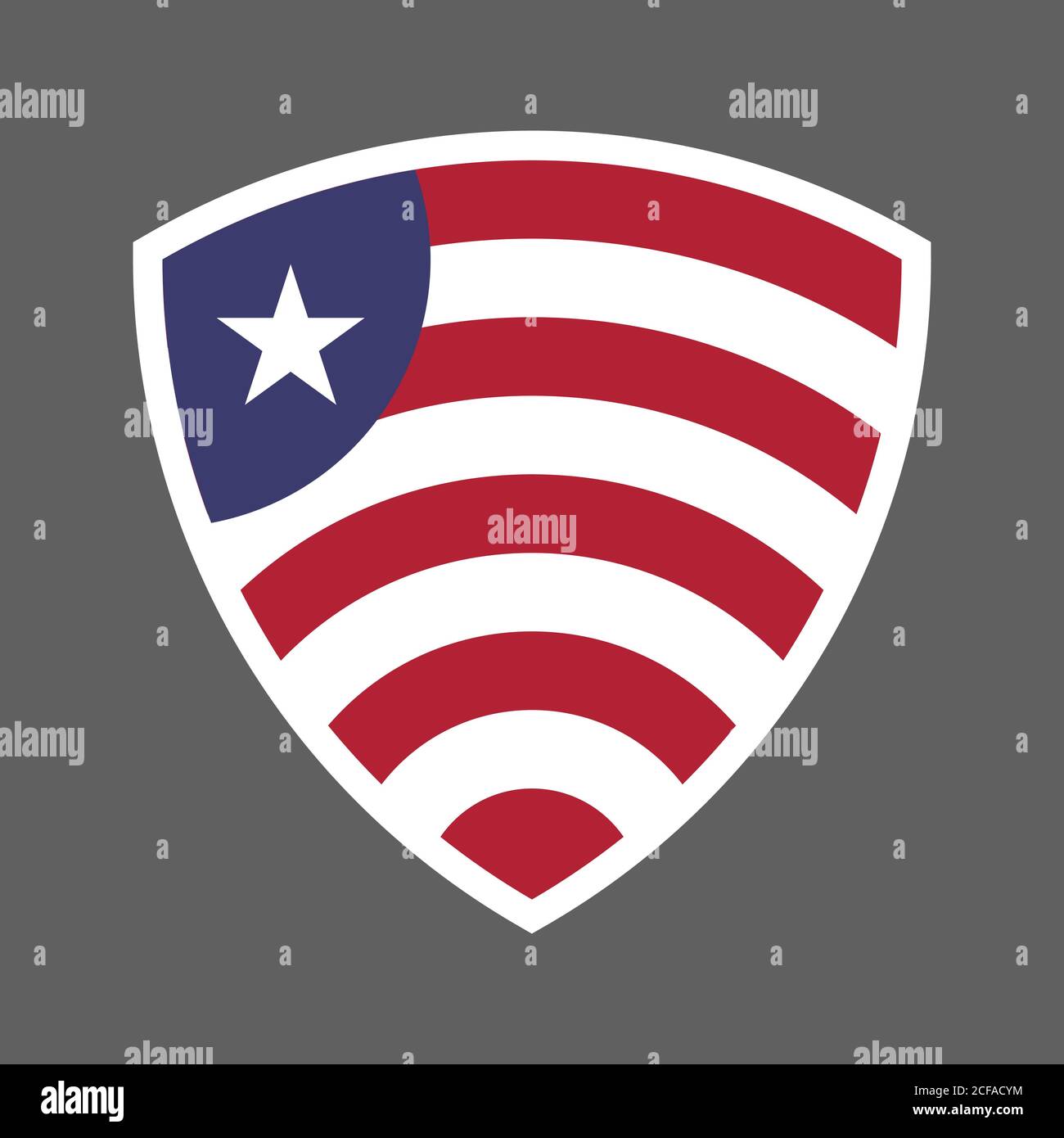 United States of America USA flag shield icon logo vector illustration ...