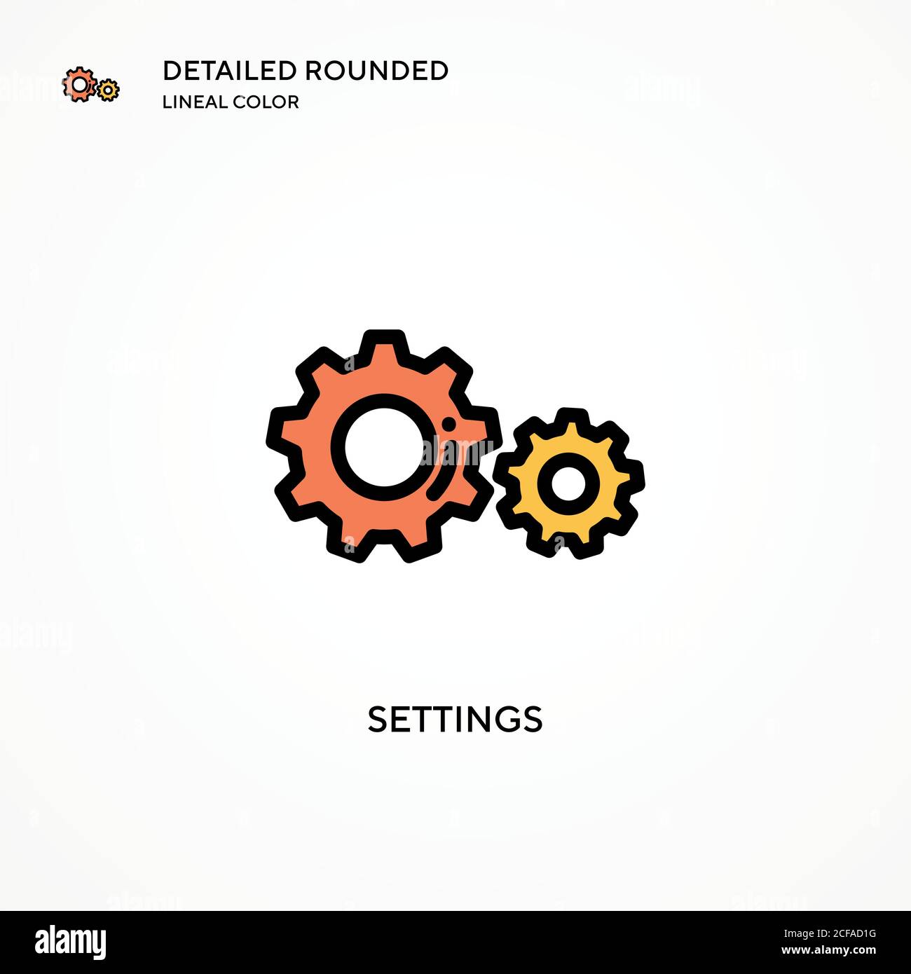 Settings vector icon. Modern vector illustration concepts. Easy to edit ...