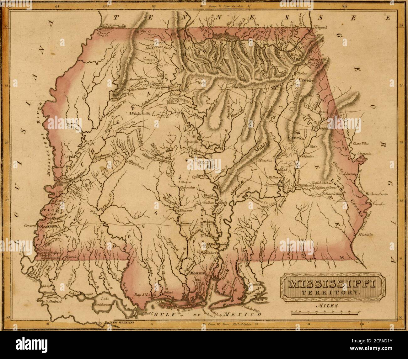 Mississippi Territory - 1817 Stock Photo - Alamy