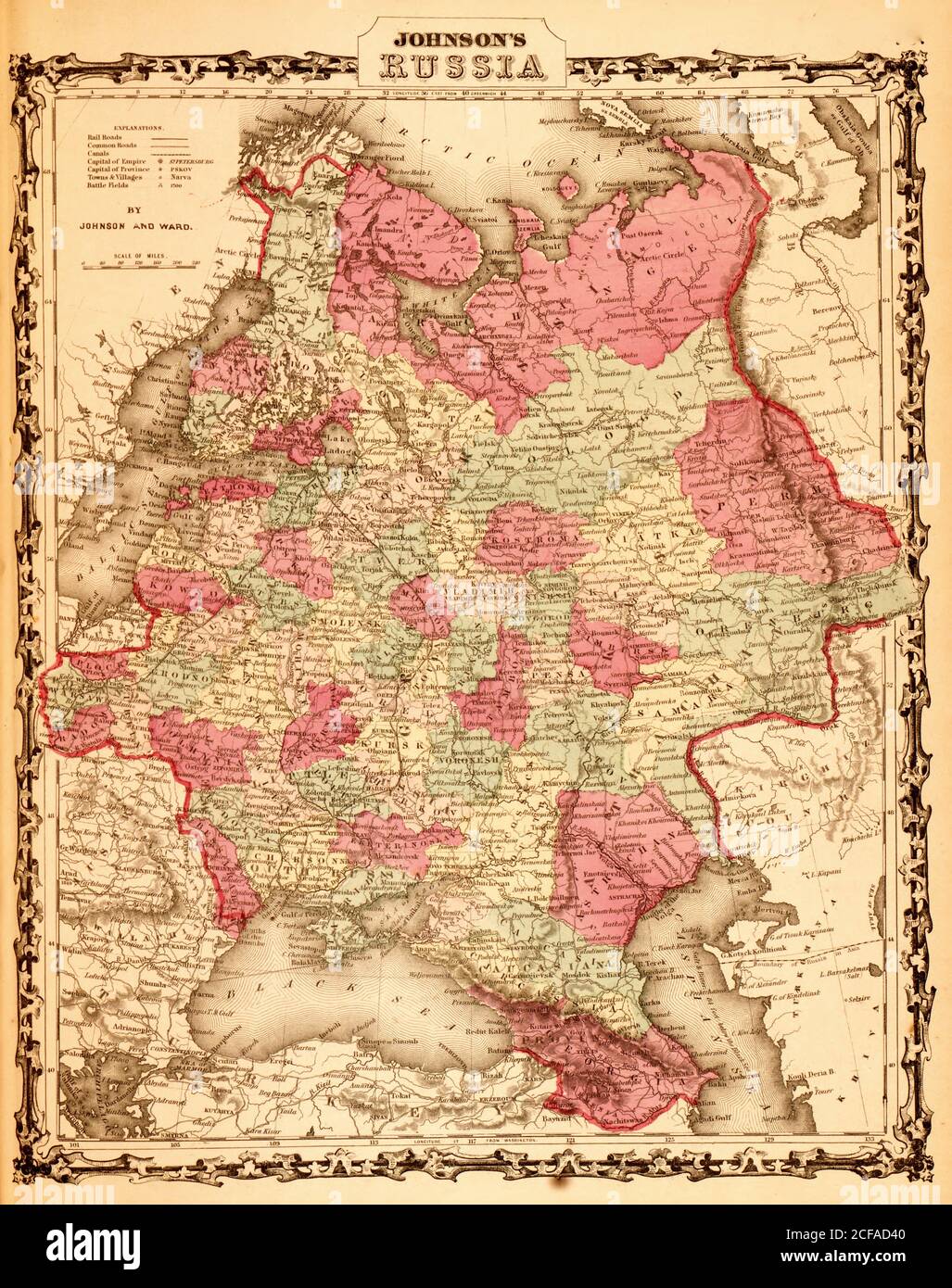 Russia maps hi-res stock photography and images - Alamy